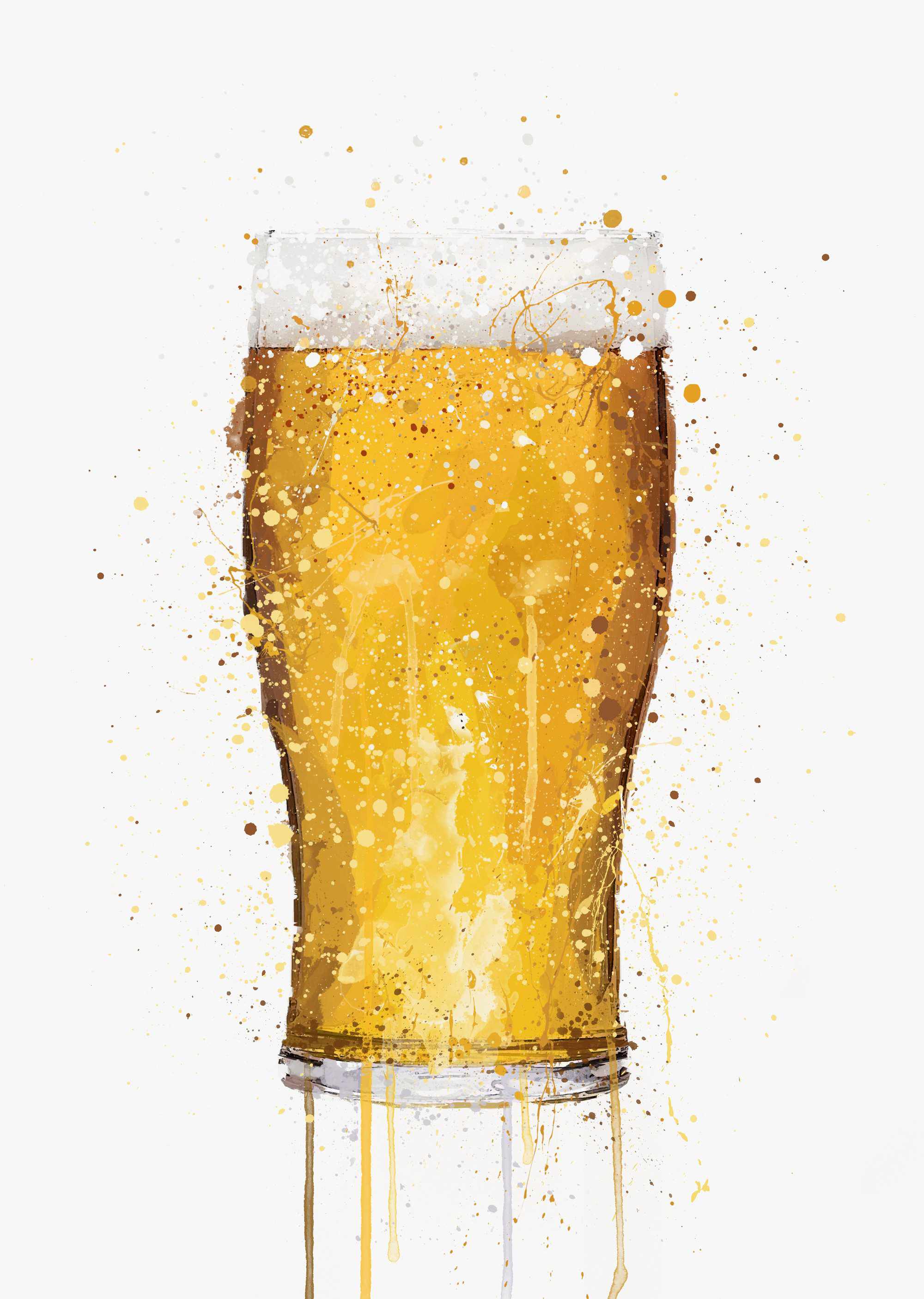 Beer Glass Wall Art Print – WE LOVE PRINTS