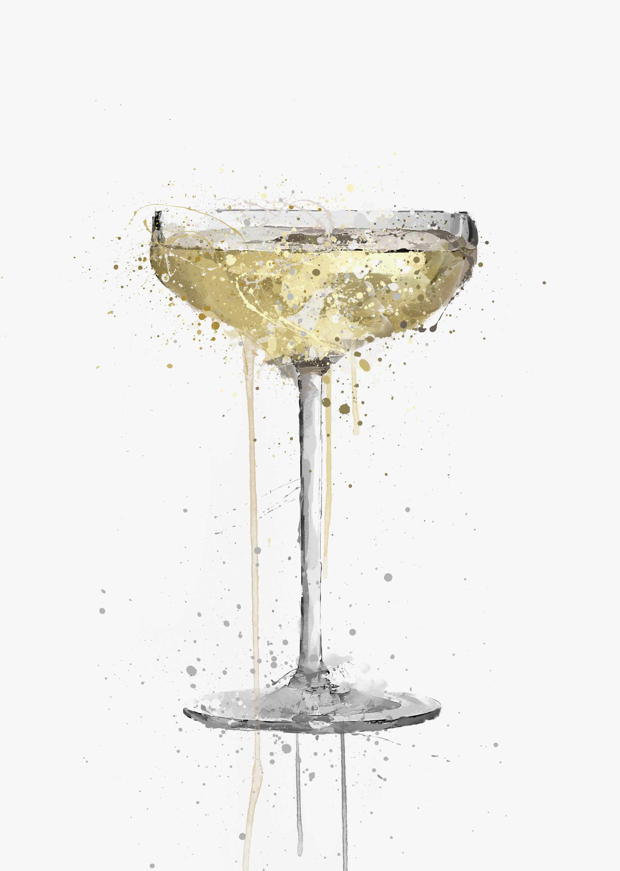 Champagne Coupe Cocktail Wall Art Print – WE LOVE PRINTS