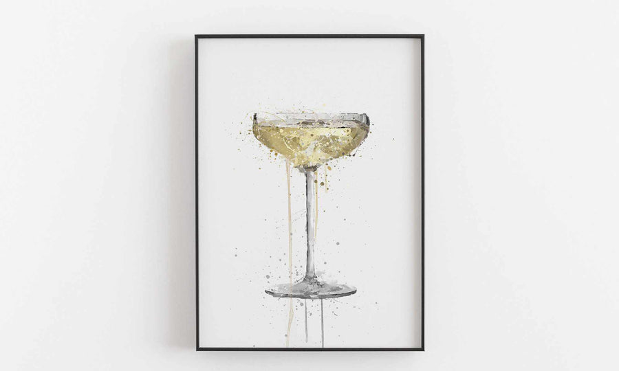 Champagne Coupe Cocktail Wall Art Print – WE LOVE PRINTS
