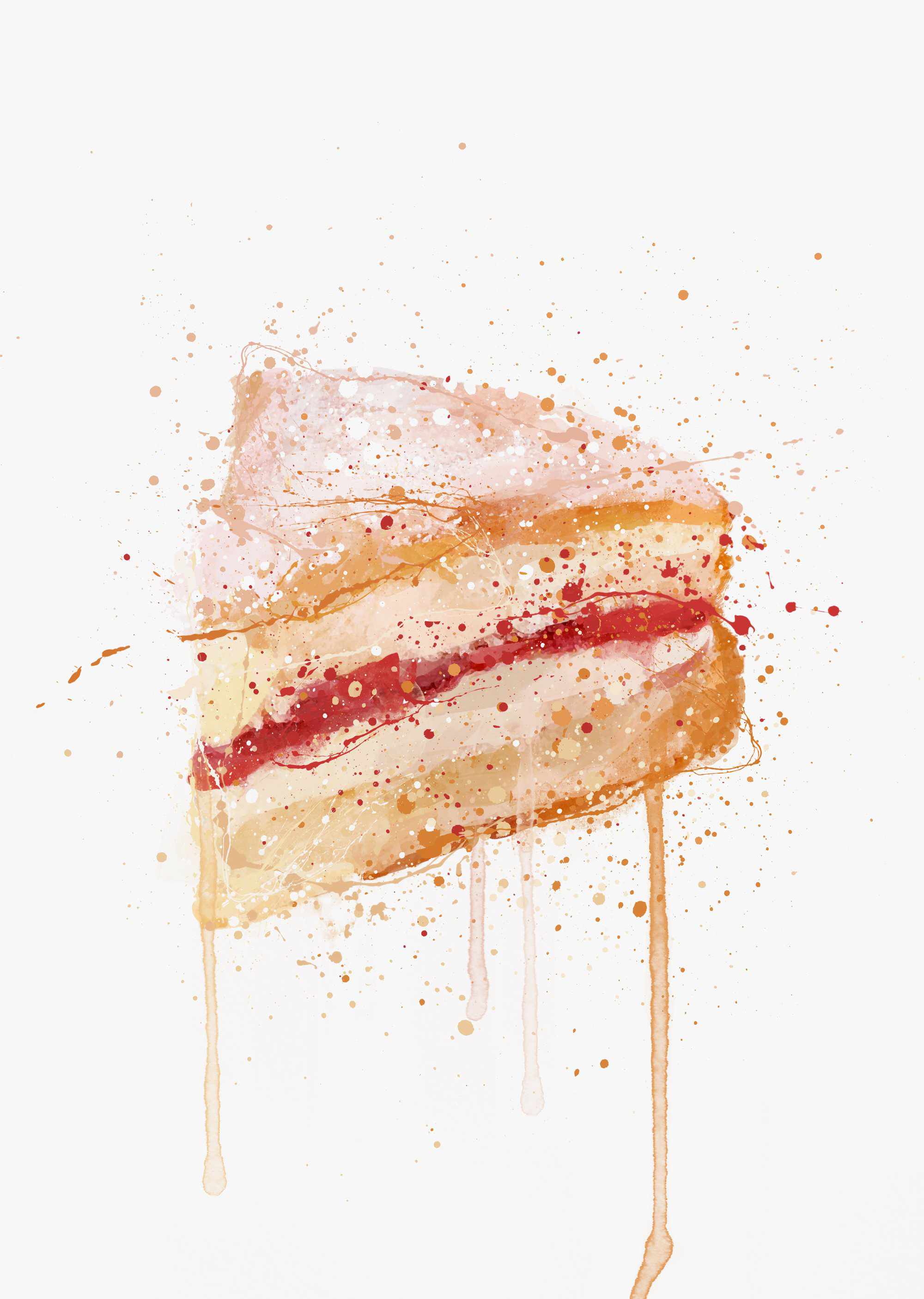Cake Wall Art Print 'Victoria Sponge' – WE LOVE PRINTS