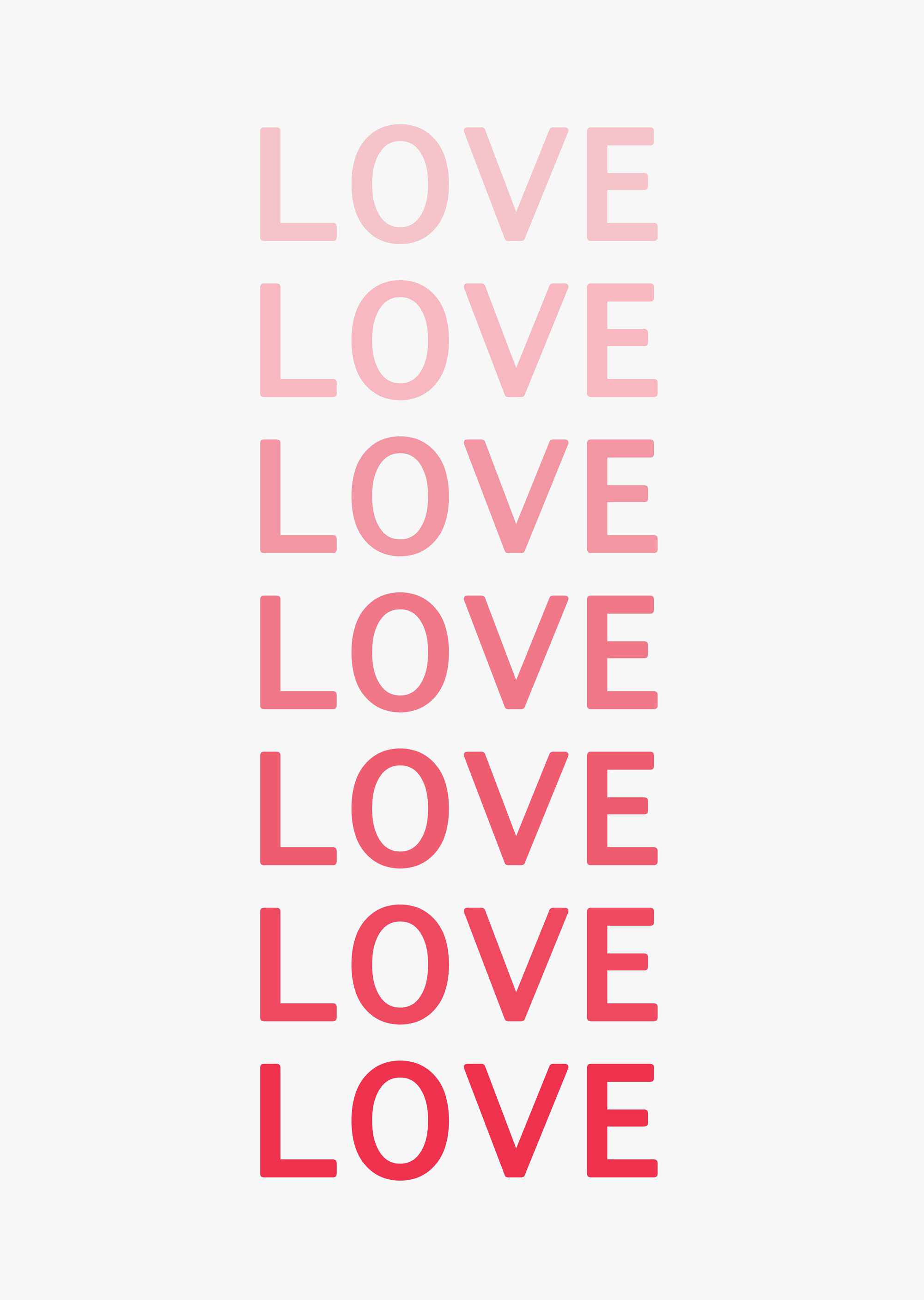 Typographic Wall Art Print 'Love' – WE LOVE PRINTS