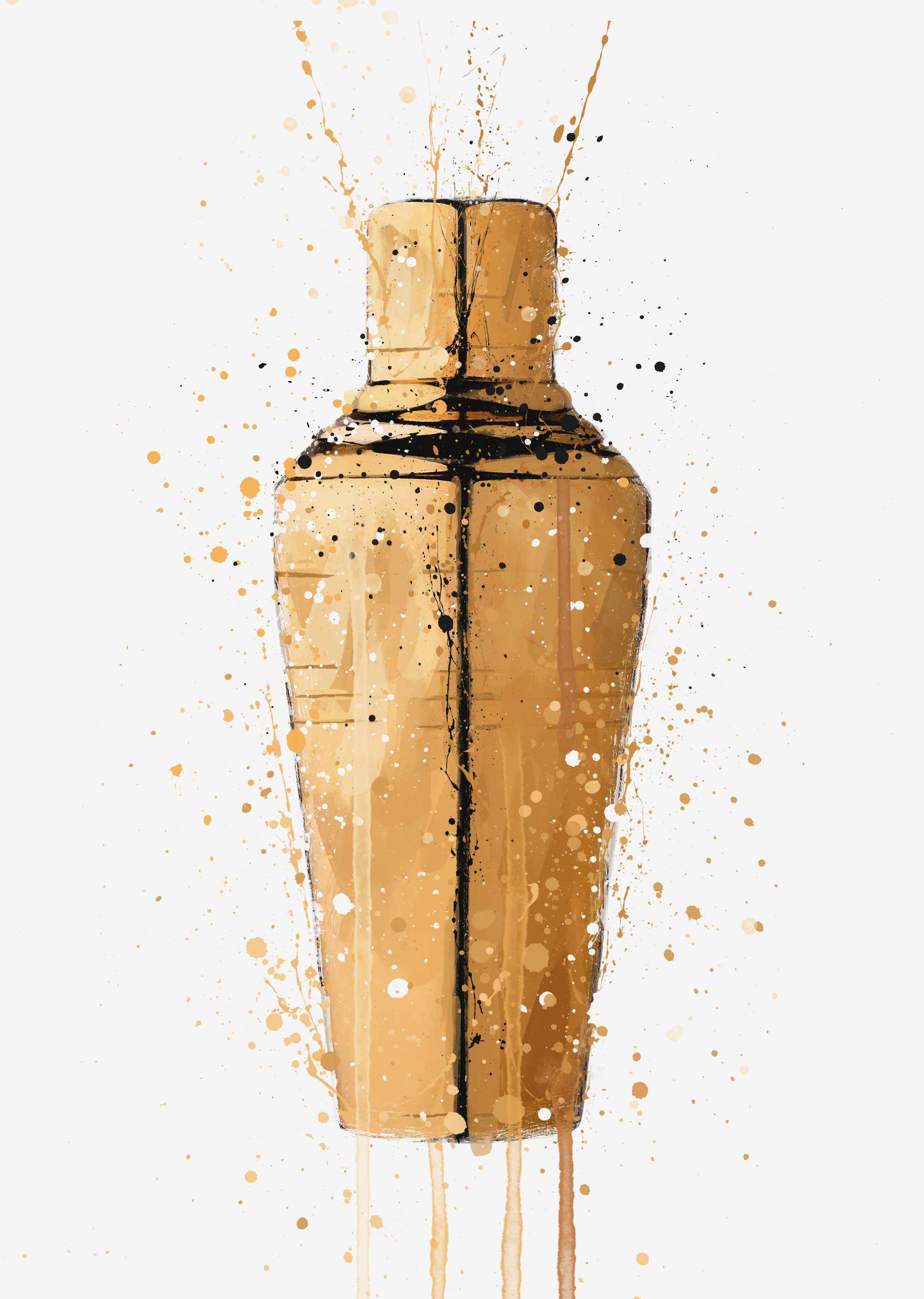 Cocktail Shaker Wall Art Print (Gold) – WE LOVE PRINTS