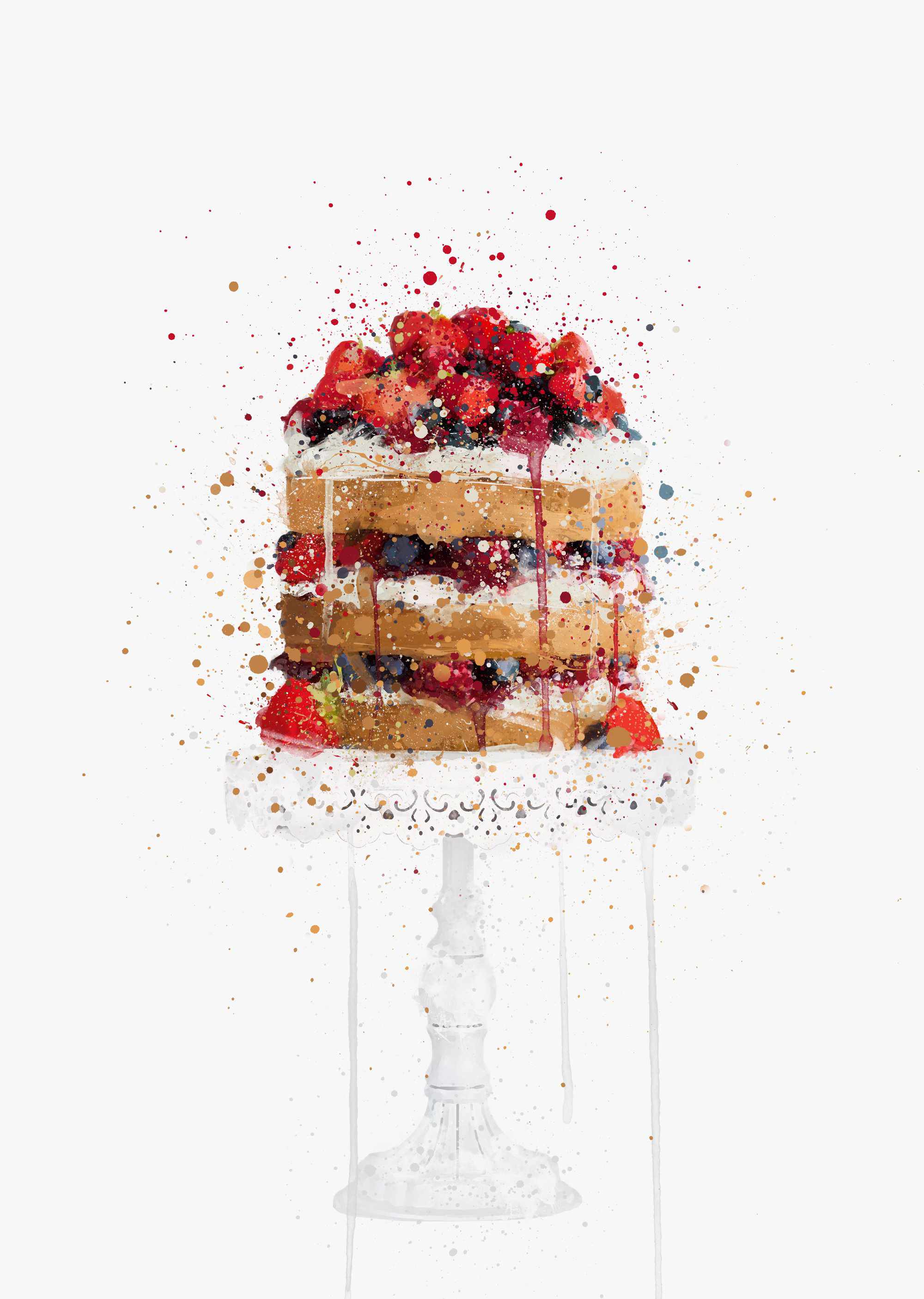 Victoria Sponge Cake Wall Art Print – WE LOVE PRINTS