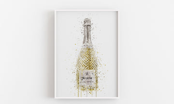 Prosecco Bottle Wall Art Print 'Opulence' – WE LOVE PRINTS
