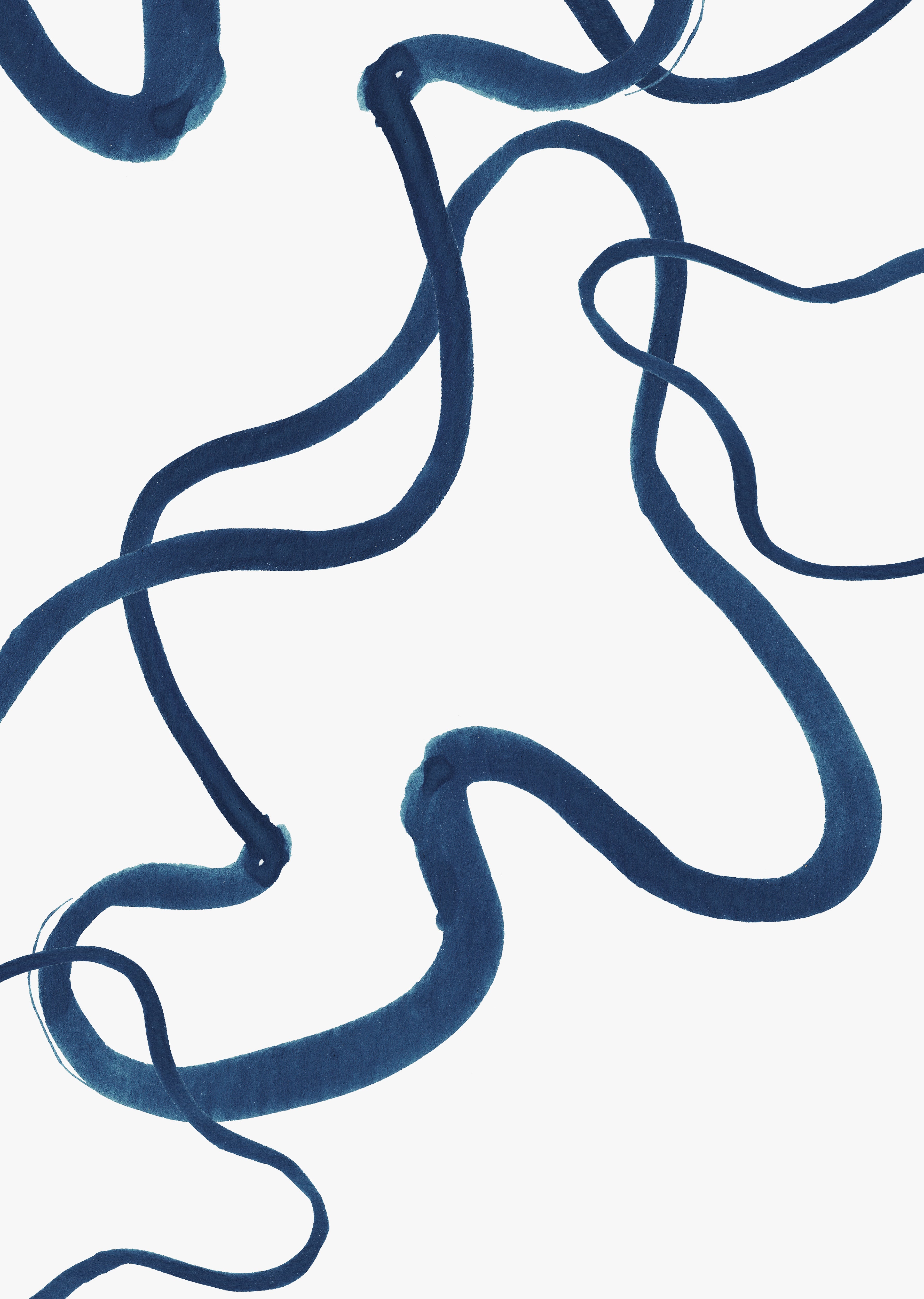 Blue Squiggles Abstract Wall Art Print – WE LOVE PRINTS